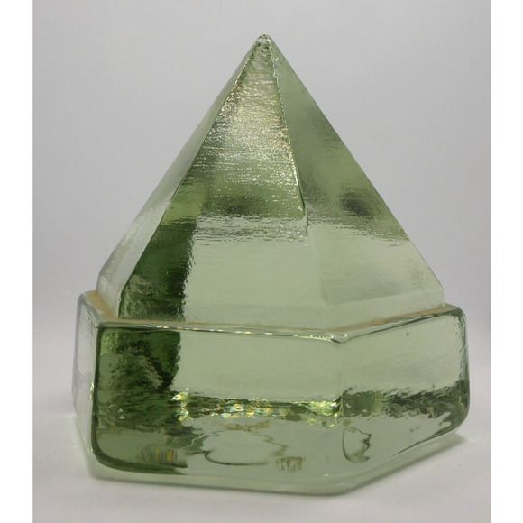 Accents | Vintage Ships Deck Prism Light Green Glass Nautical Pyramid ...